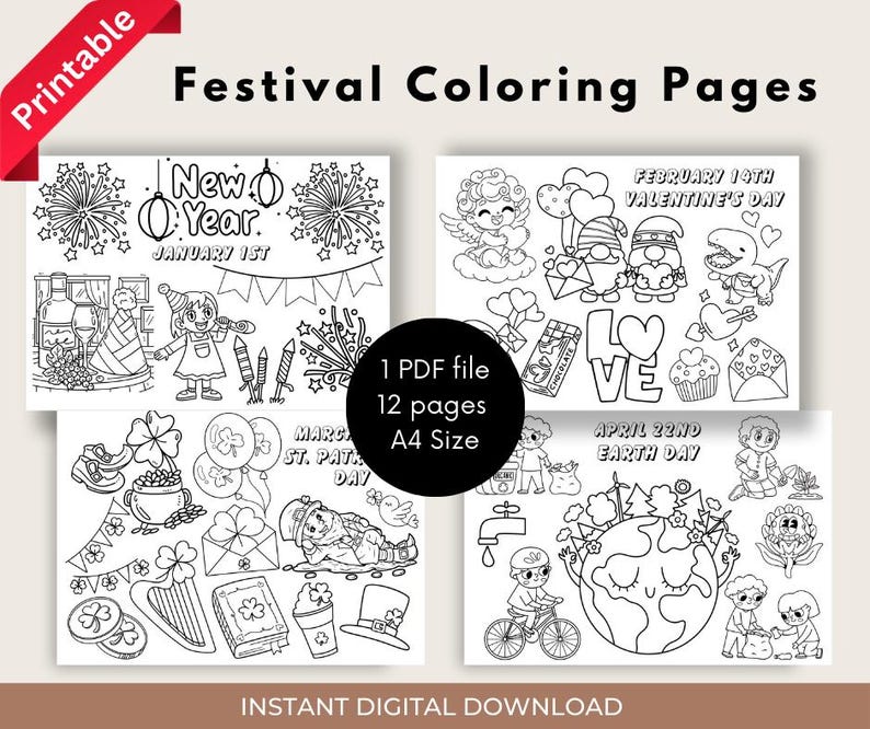 Festival Coloring Pages, Fun Festival Dates Coloring Pages and Activity ...