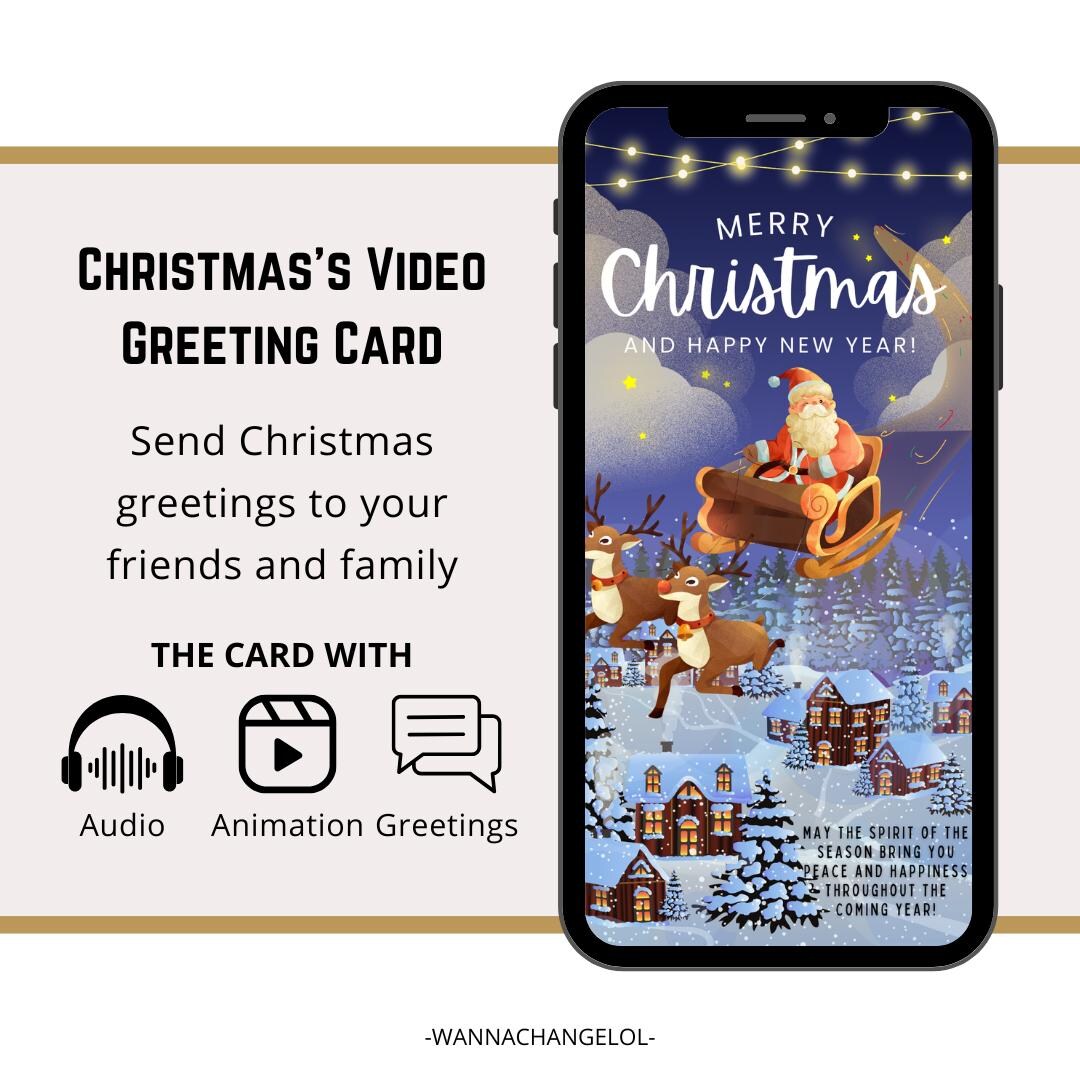 Merry Christmas Video E-card, Animated Merry Christmas Greeting Video ...