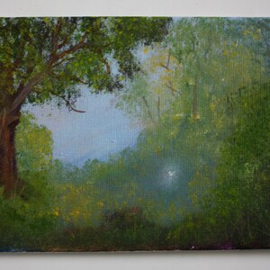 Fairy Wisp - 5"x7" Original Forest Painting - Etsy