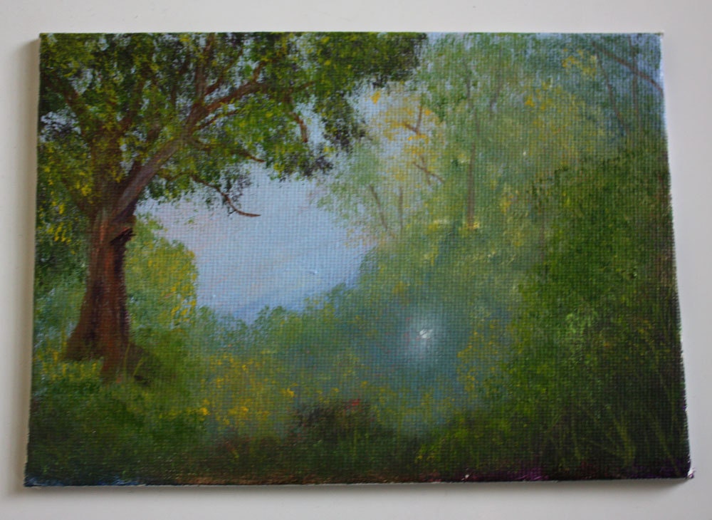 Fairy Wisp - 5"x7" Original Forest Painting - Etsy