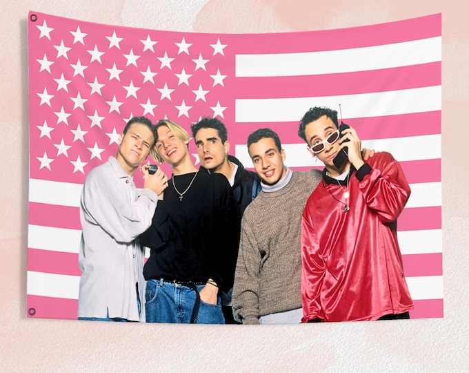 Backstreet Boys | Pink Flag | 90s Boy Band Tapestry | Pop Music Decor ...
