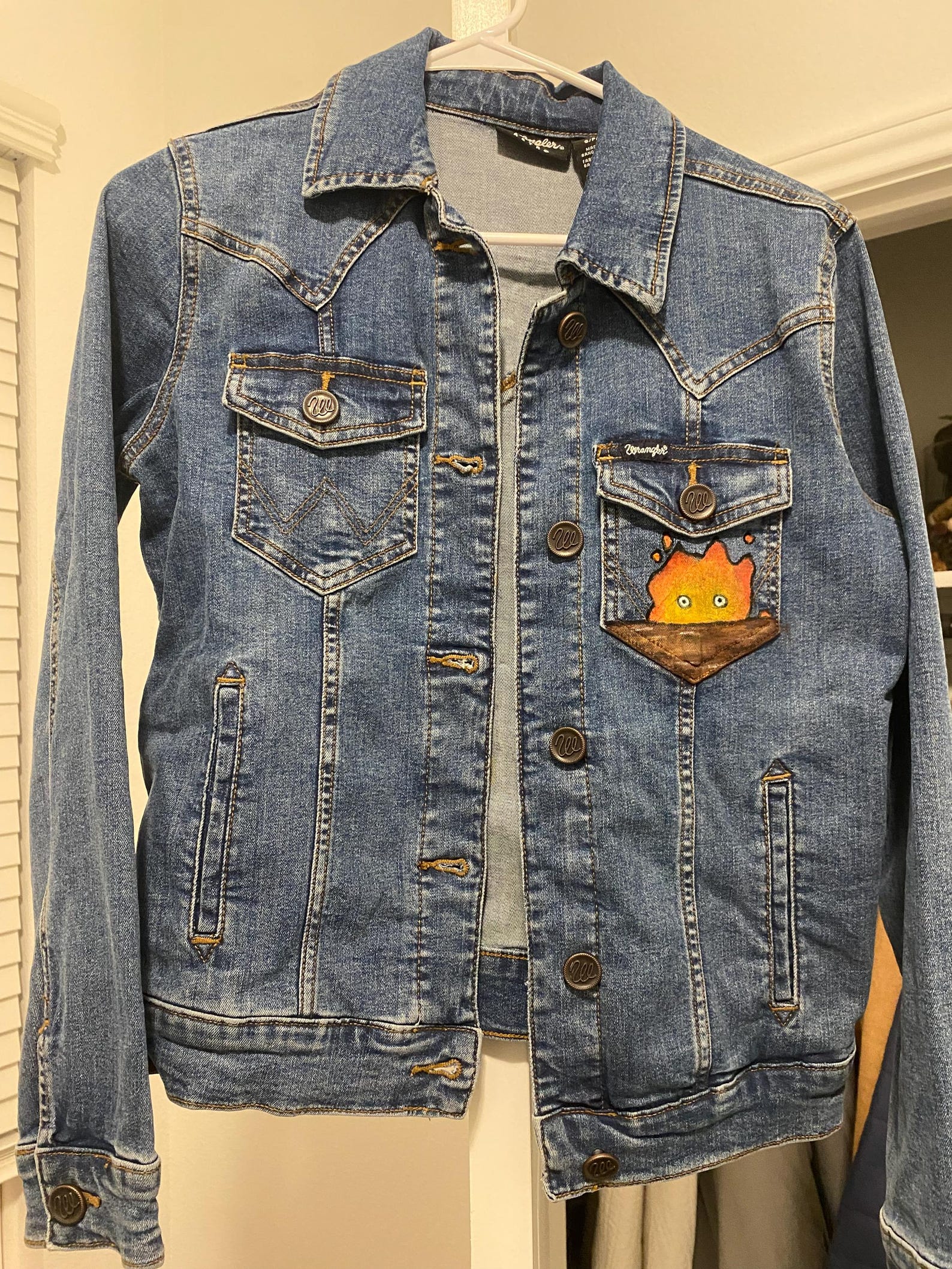 Howls Moving Castle Painted Denim Jacket - Etsy