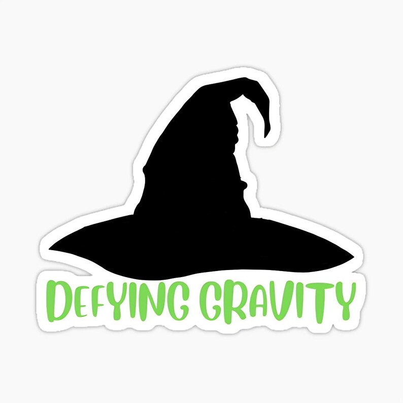 Defying Gravity Sticker, Wicked, Laptop, Water Bottle, Waterproof ...