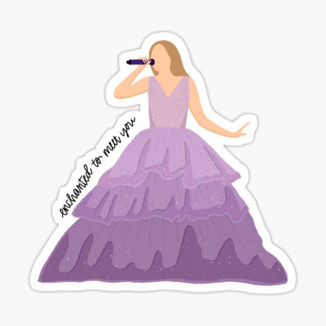 Enchanted to Meet You Sticker, Tay Tay Sticker, Laptop, Water Bottle ...