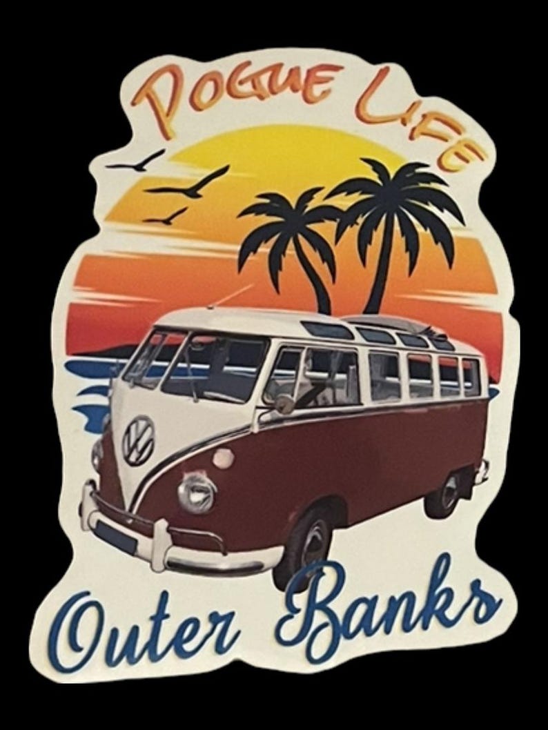 Pogue Life Van Sticker, Laptop, Water Bottle, Waterproof, Vinyl - Etsy