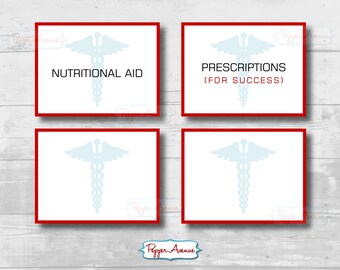 Doctor or Nurse Party Tented Labels Birthday or Graduation | Etsy