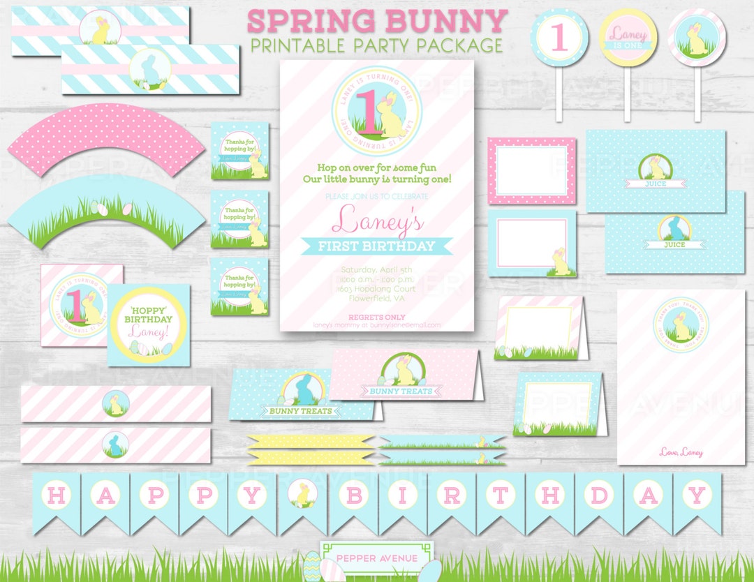 Bunny Party Package - Easter Bunny Party, Garden Party, Egg Hunt ...