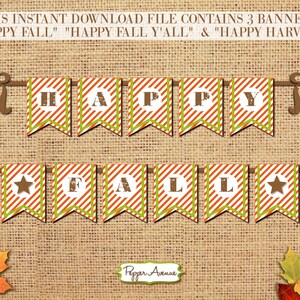 Fall Festival Pennant Banner ~INSTANT DOWNLOAD~ Pumpkin Carving ...