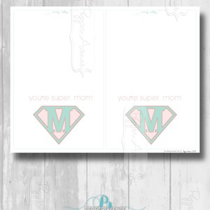Printable Mother's Day Card 'you're Super, Mom' - Super Mom Card ...