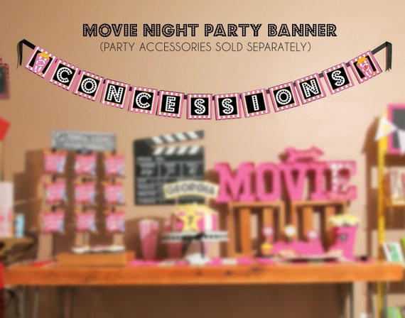 Concession Stand Banners Pink Black INSTANT DOWNLOAD 2 | Etsy