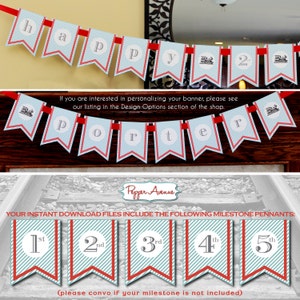 INSTANT DOWNLOAD Train Birthday Pennant Banner - 1st, 2nd, 3rd, 4th ...