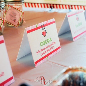 Reindeer Food Bar Sign - Instant Download File - Santa, Winter Party ...