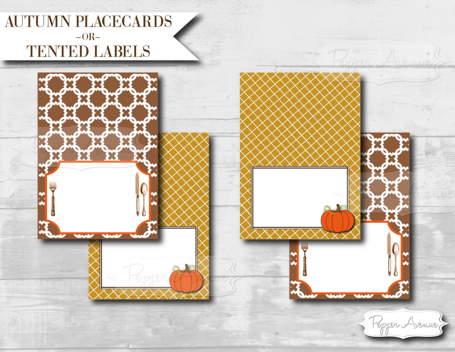 INSTANT DOWNLOAD - Fall, Thanksgiving, Autumn, Dinner Party Tented ...