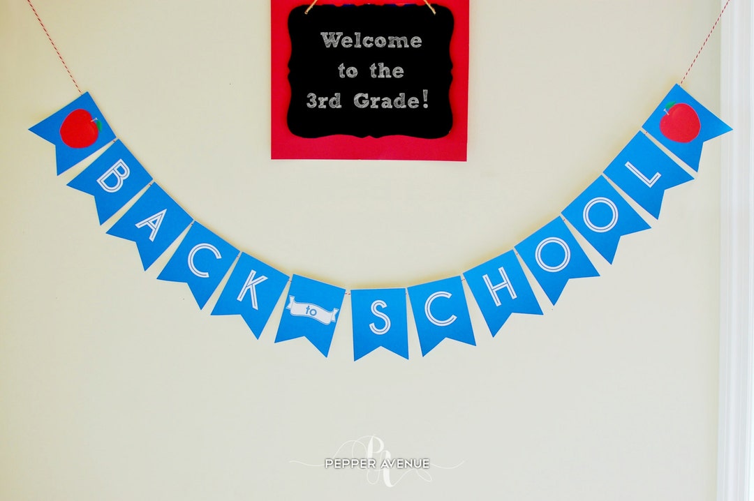 Back to School Banner - INSTANT DOWNLOAD - PDF Print-at-home Files - Etsy