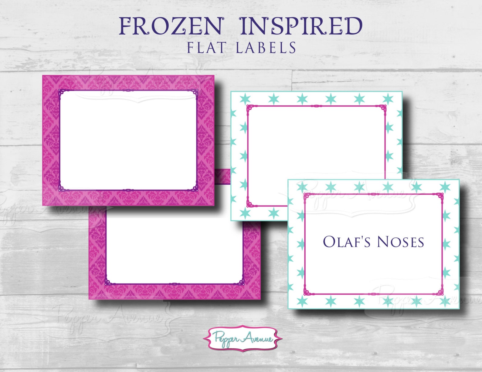 Frozen Party instant Download Flat AND Tented Labels Place Cards ...