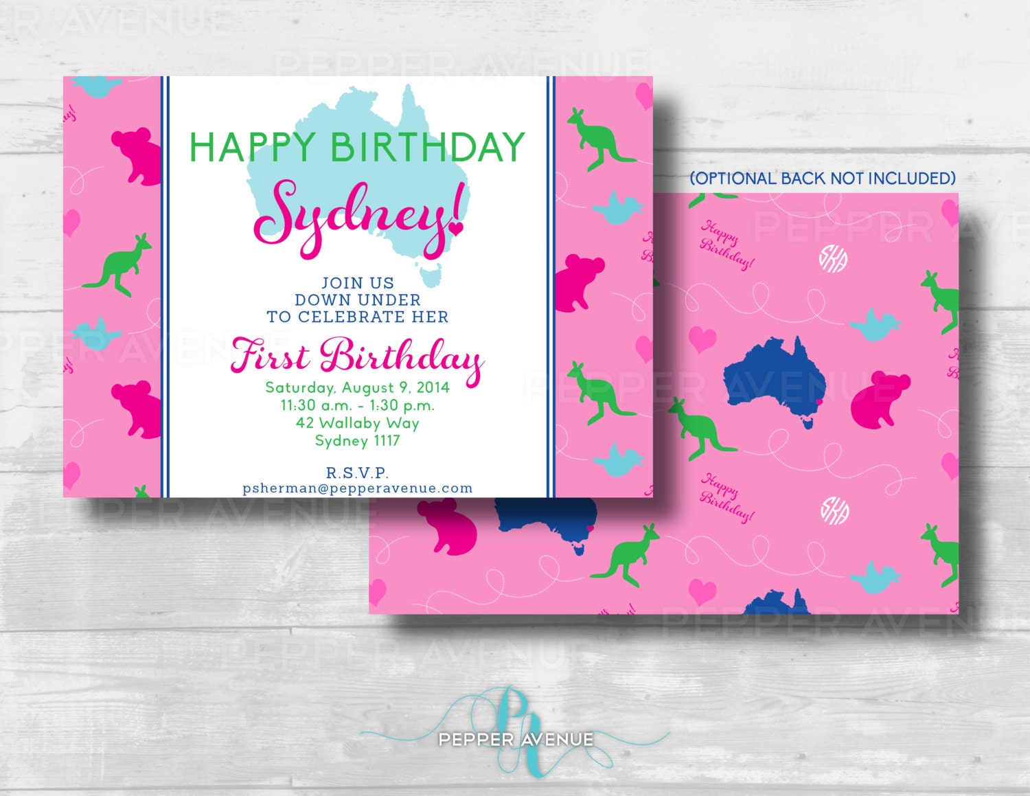 Australia Party Invitation DIY Printable PDF File Sydney | Etsy