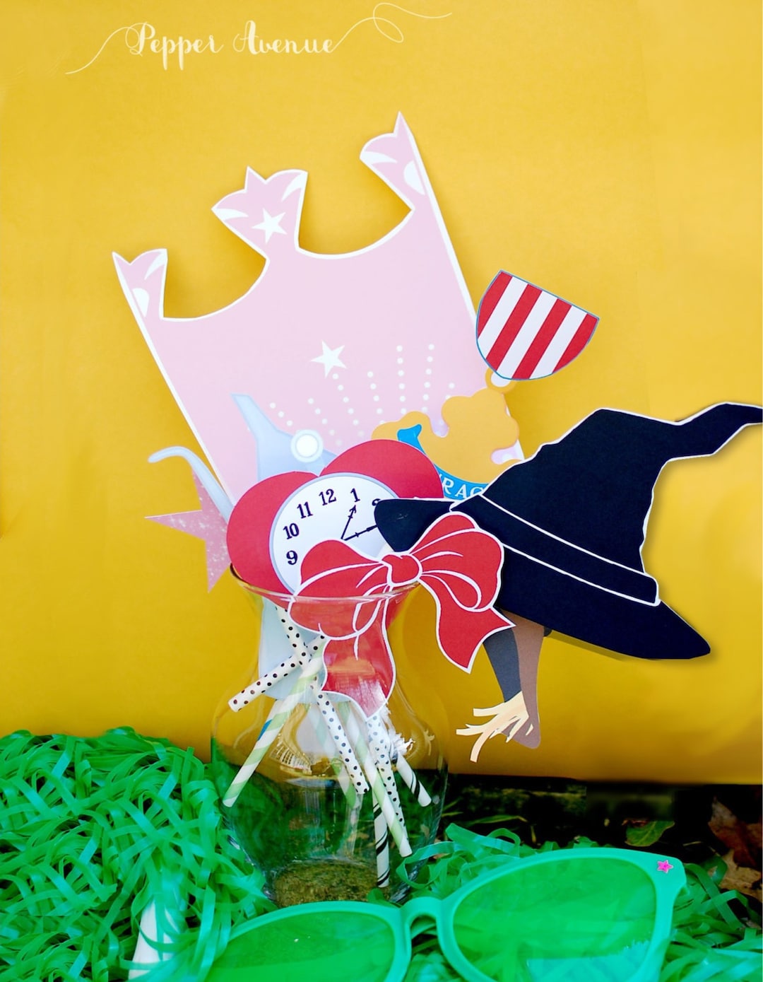 Wizard of Oz Photo Booth Props - 9 Designs, Wicked Witch and Yellow ...