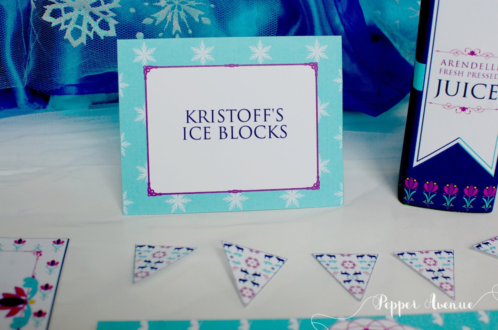 Frozen Party instant Download Flat AND Tented Labels Place Cards ...