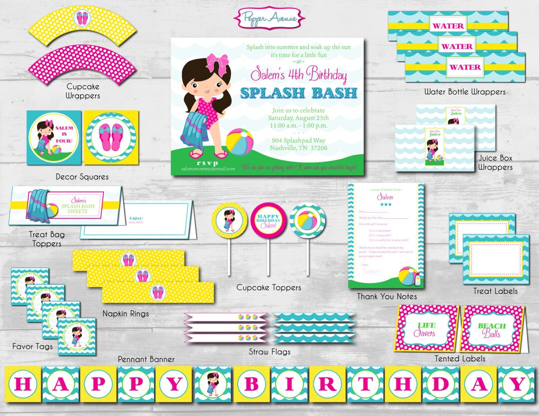 Splash Bash Party Package - Pool Party, Birthday Party, Beach Party ...