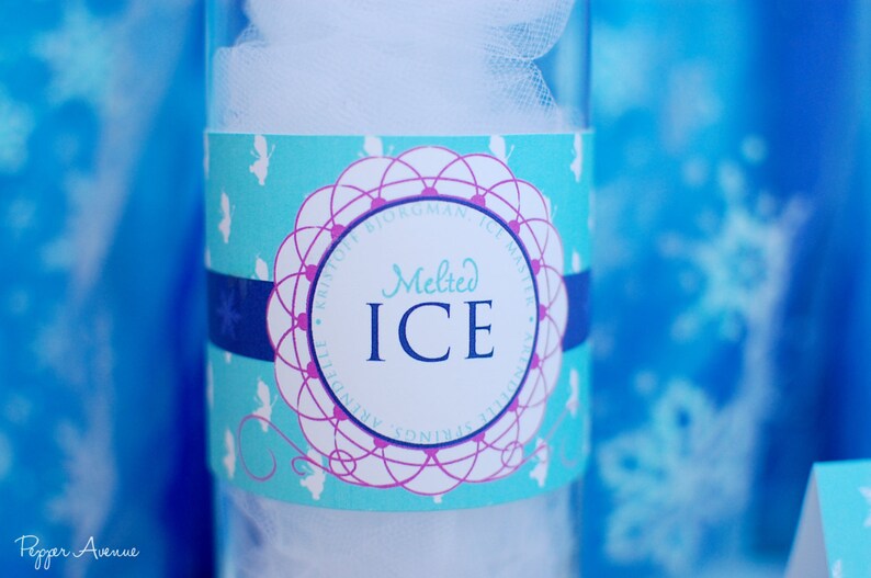 Frozen Party Water Bottle Wrappers - DIY Printable Files INSTANT ...