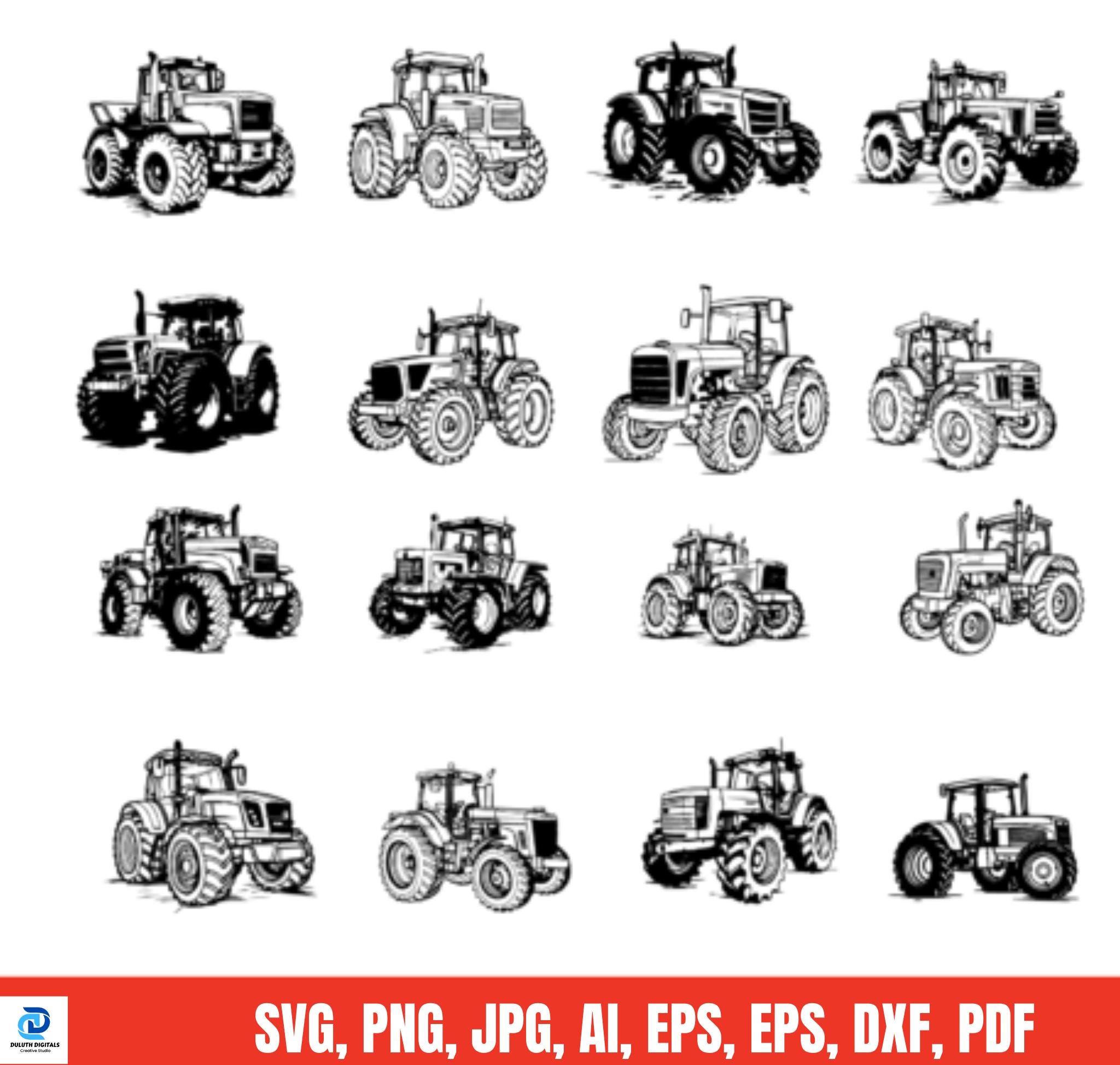 Tractor SVG Bundle, Tractor PNG Bundle, Tractor Clipart, Tractor SVG ...