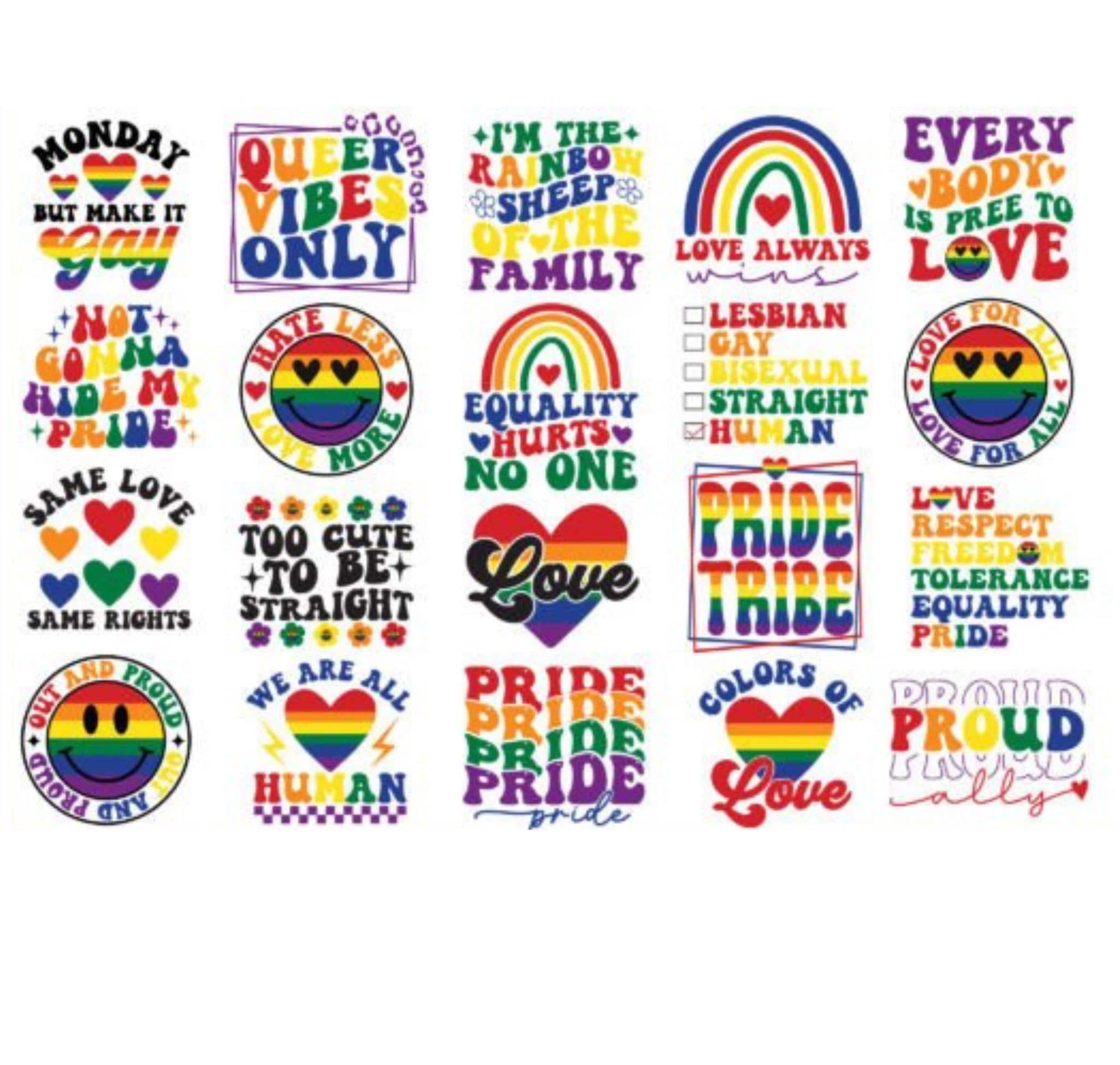 300 LGBTQ SVG Bundle, LGBT Svg, Pride Svg, Gay Pride Svg, Lgbt Quotes ...