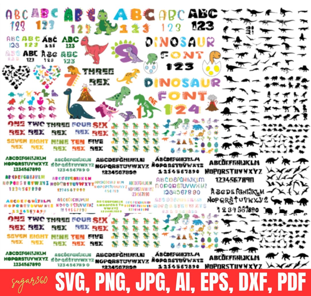 Dinosaur SVG Bundle Dinosaur PNG Bundle Dinosaur Clipart Dinosaur SVG ...