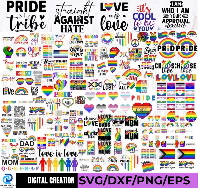 300 LGBTQ SVG Bundle, LGBT Svg, Pride Svg, Gay Pride Svg, Lgbt Quotes ...