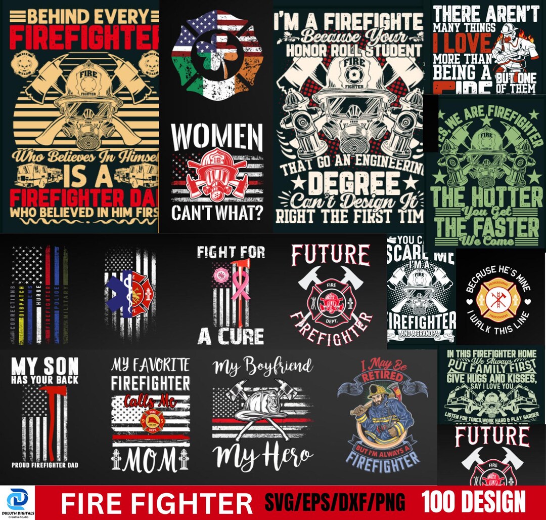 Firefighter Svg Bundle, Dad Firefighter Svg, Fireman Svg , Red Line ...