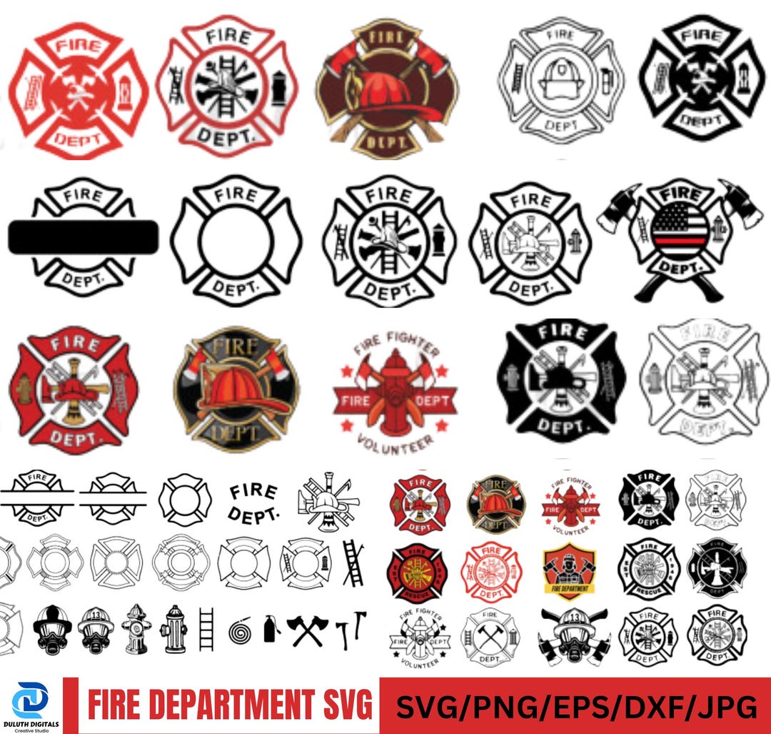 Fire Department Svg Fire Dept Svg Maltese Cross Svg Firefighter Svg ...