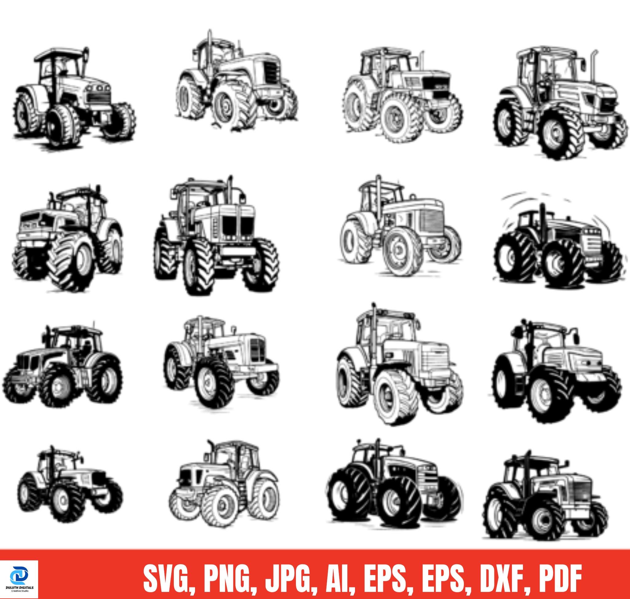 Tractor SVG Bundle, Tractor PNG Bundle, Tractor Clipart, Tractor SVG ...