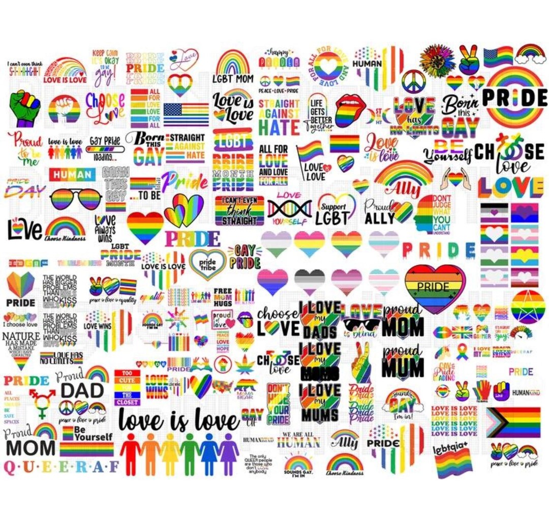 300 LGBTQ SVG Bundle, LGBT Svg, Pride Svg, Gay Pride Svg, Lgbt Quotes ...