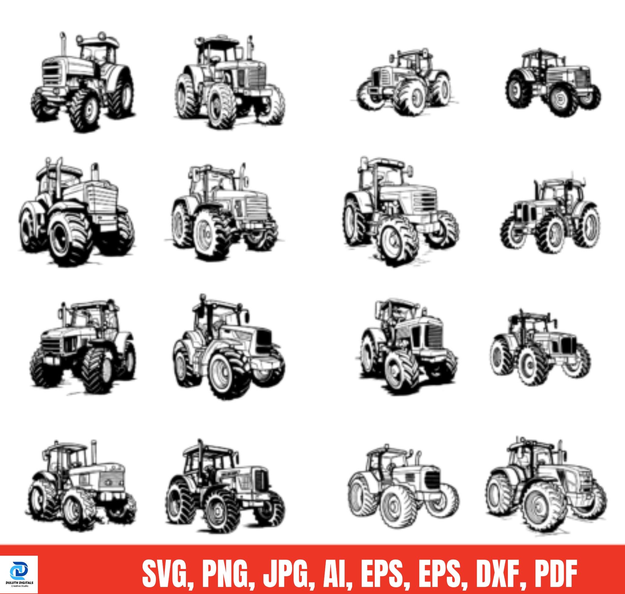 Tractor SVG Bundle, Tractor PNG Bundle, Tractor Clipart, Tractor SVG ...