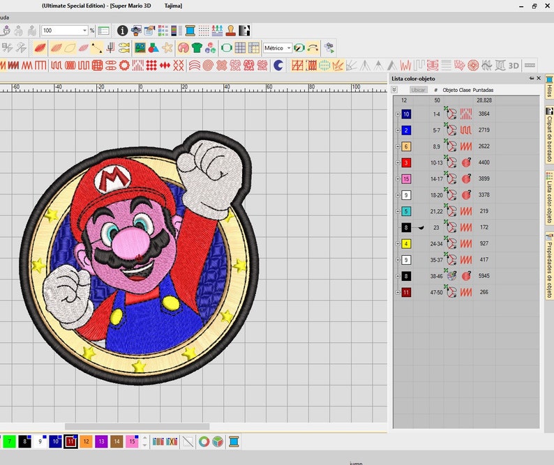 Super Mario Bros Coin Embroidery Design 120mm - Etsy