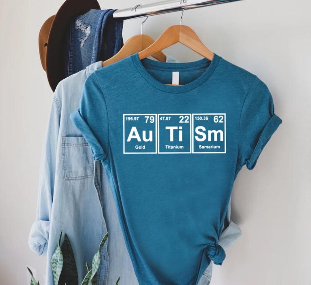 Autism Periodic Table Shirt, Autism Awareness T-shirt,gold Titanium ...