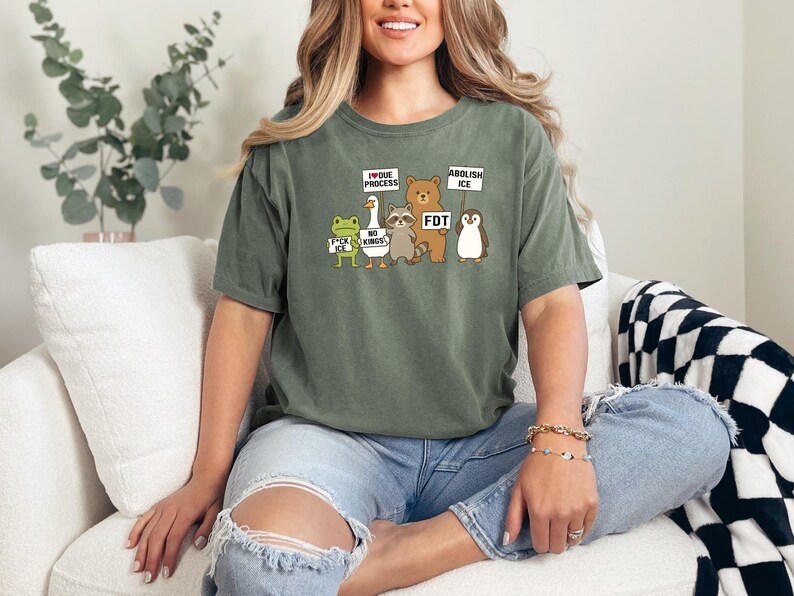 Comfort Colors®defund ICE T-shirt, Animals Protest Shirt, ICE Out of LA ...