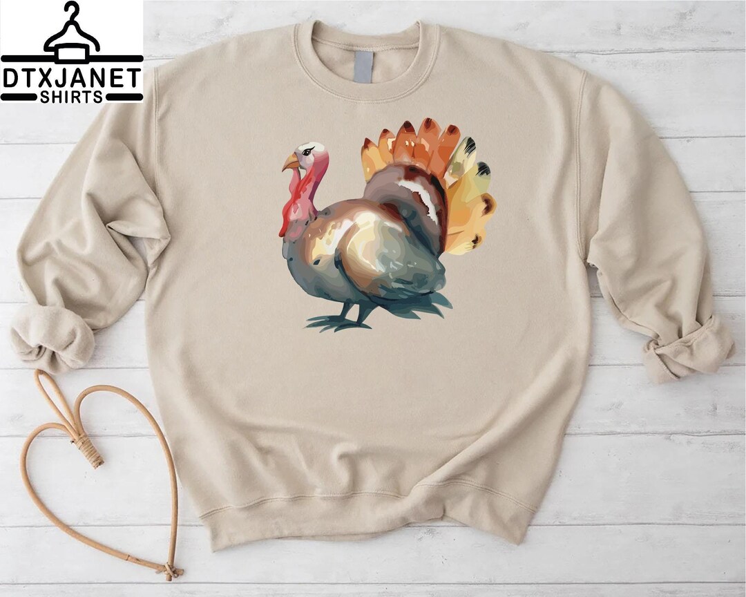 Turkey Sweatshirt,vintage Thanksgiving Sweatshirt,women Fall Tee,cute ...