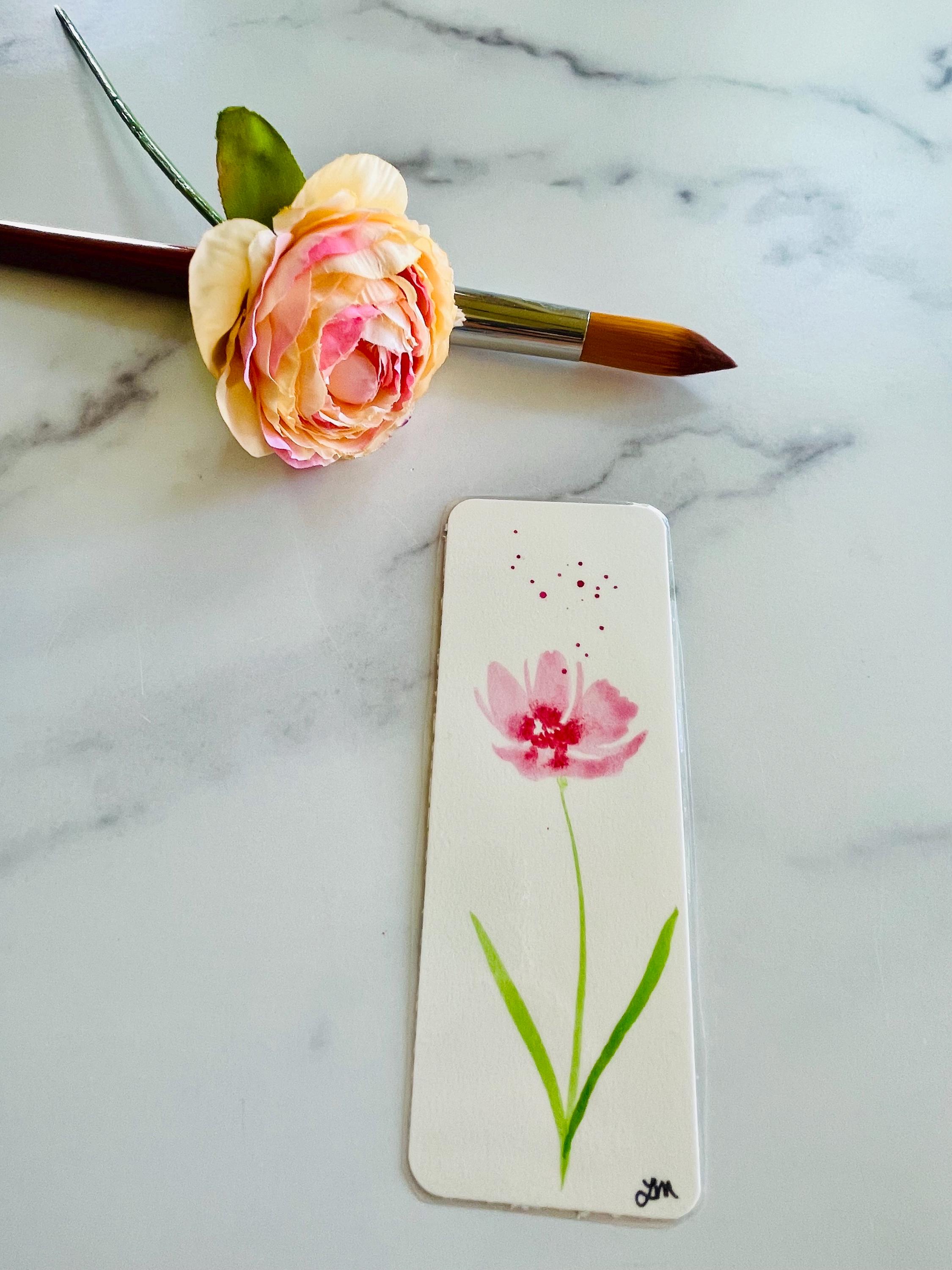 Handmade Laminated Floral Watercolor Bookmark: Wildflower Gift - Etsy