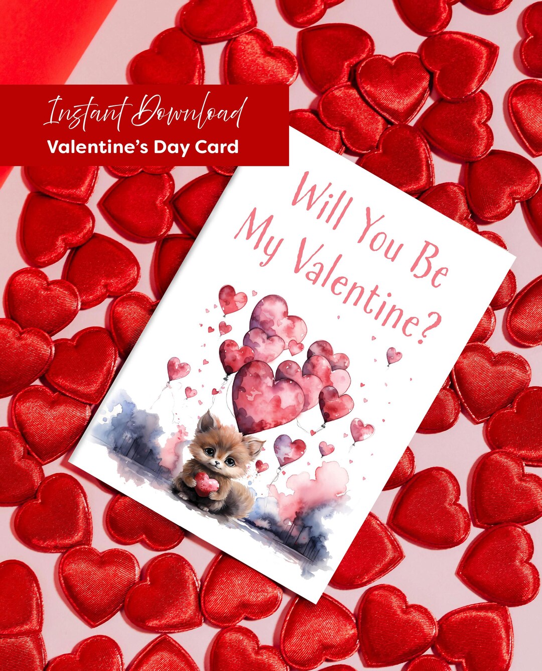 Valentine's Day Card | Printable Valentine's Day Card | Will You Be My ...