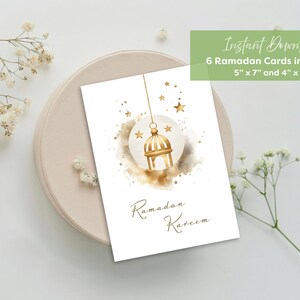 Set of 6 Ramadan Cards | Printable Ramadan Greeting Cards | Ramadan ...