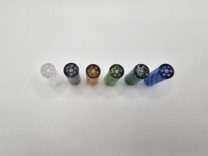 12mm Helix Swirl Glass Rolling Tips With Case - Assorted Colors - Etsy