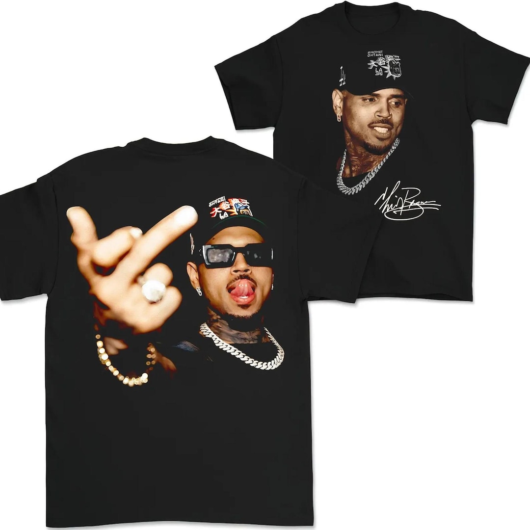 Chris Brown Vintage Middle Finger Vintage Unisex Shirt, Concert 2025 Shirt, Chris Brown Breezy ...