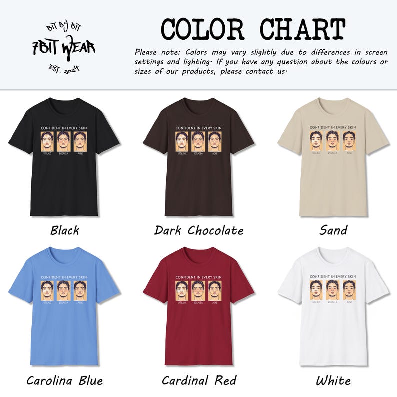Skin Diversity T-shirt, Dermatology Shirt, Vitiligo Rosacea Acne ...