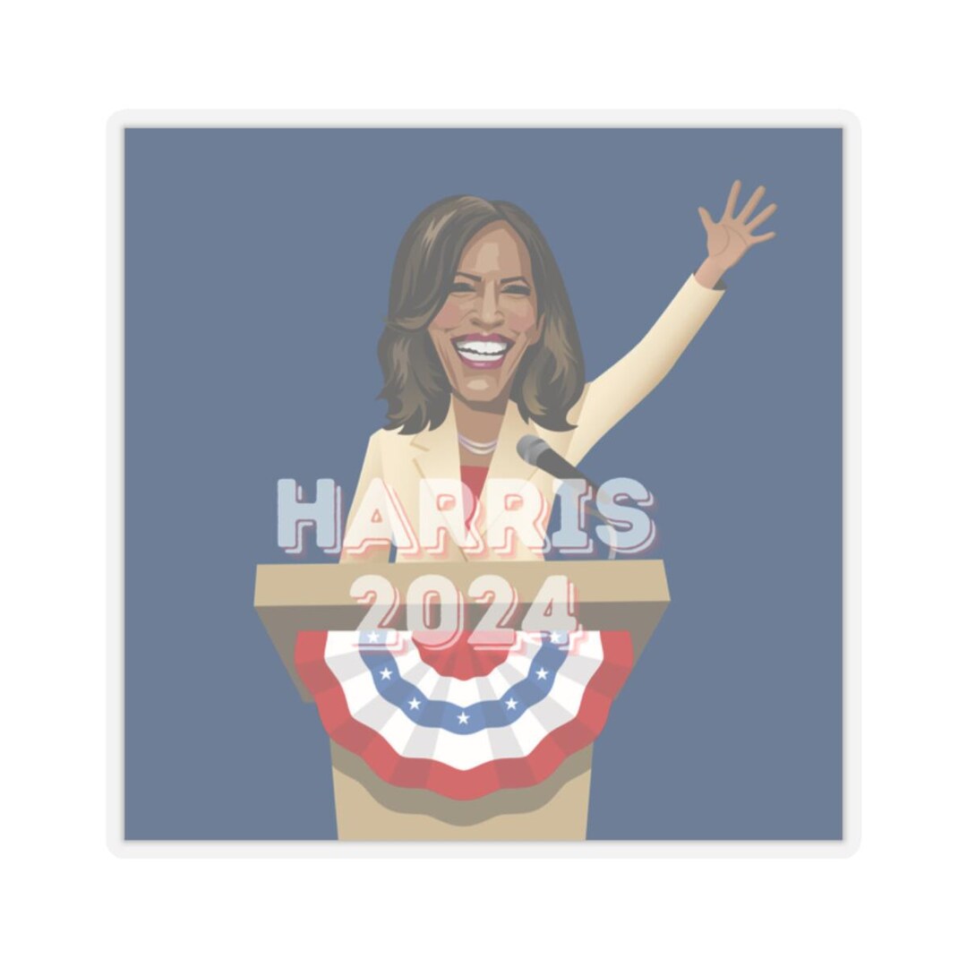 Animated Harris 2024 Vinyl Sticker - Etsy