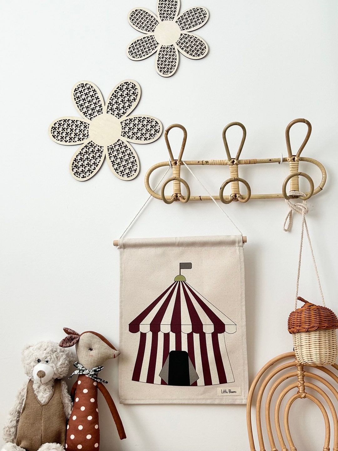 Circus Tent Theme Print Wall Banner, Kids Wall Hangings, Nursery Wall ...