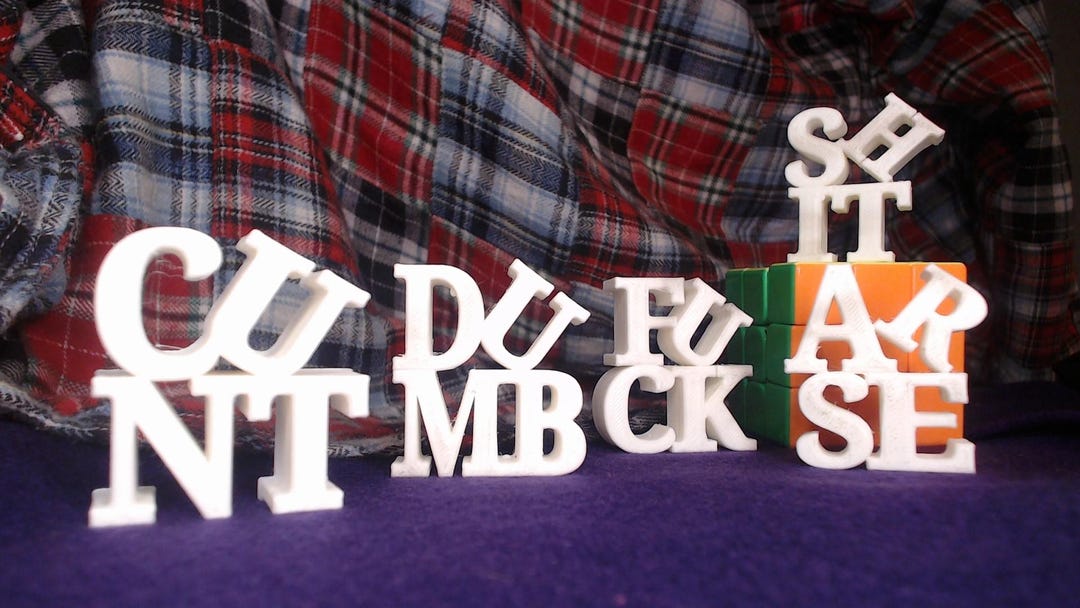 Cheeky Word Art Kit Customizable 3D Letter Blocks Handmade Adult Humor ...