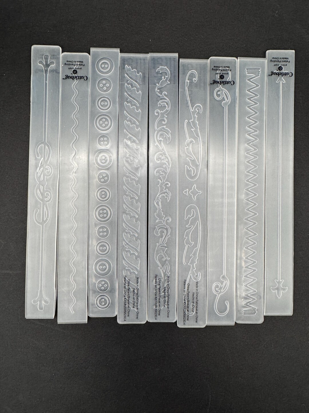 Cricut Cuttlebug Slim Border Embossing Folders Lot of 9 Pieces for One ...