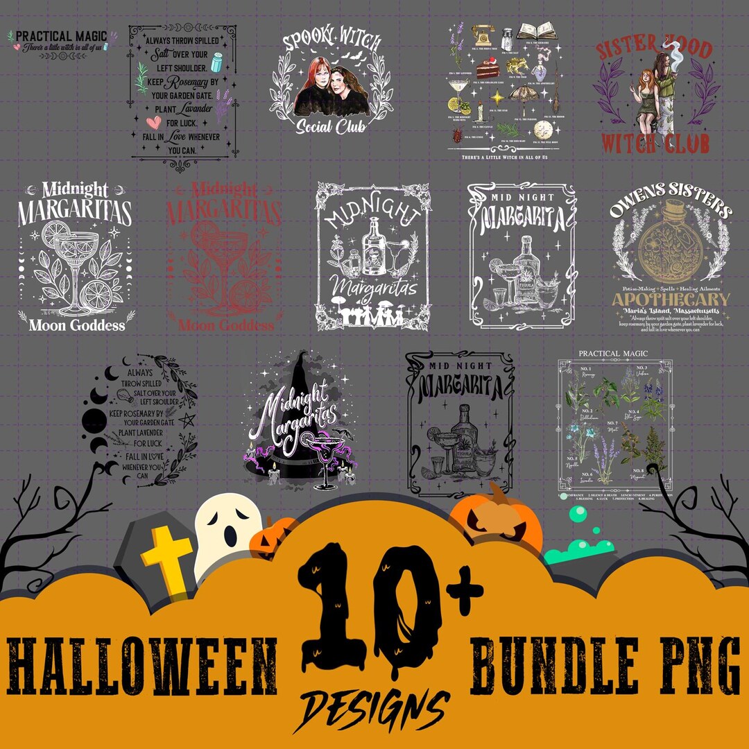 Practical Magic Bundle Halloween Png, Owens Sisters Witch Club Png ...
