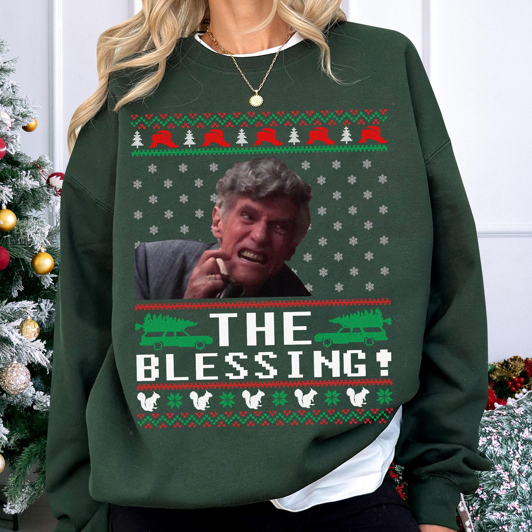 The Blessing Uncle Lewis Ugly Sweater, the Blessing Christmas Vacation ...