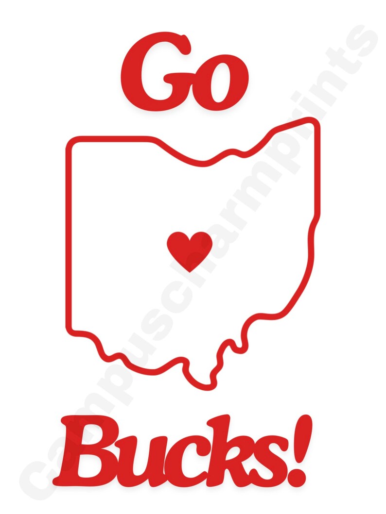 Ohio State University Prints Set of 6 1 Free Bonus Print Buckeyes Ohio ...